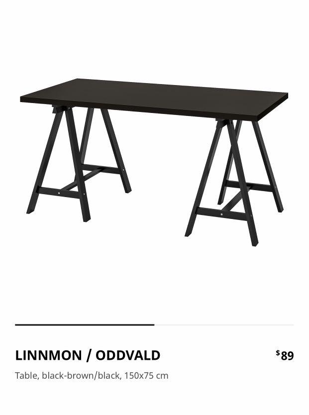 Ikea desk LINNMON & ODDVALD, Furniture & Home Living, Furniture, Tables ...
