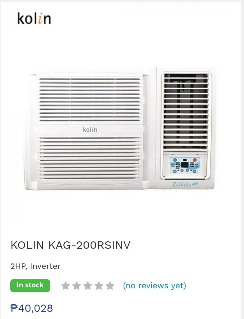 KOLIN 2HP INVERTER WINDOW TYPE, TV & Home Appliances, Air Conditioning ...