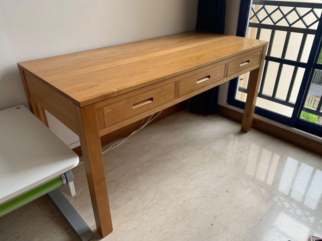 Nature Solid Oak Study Desk, Furniture & Home Living, Furniture, Tables ...