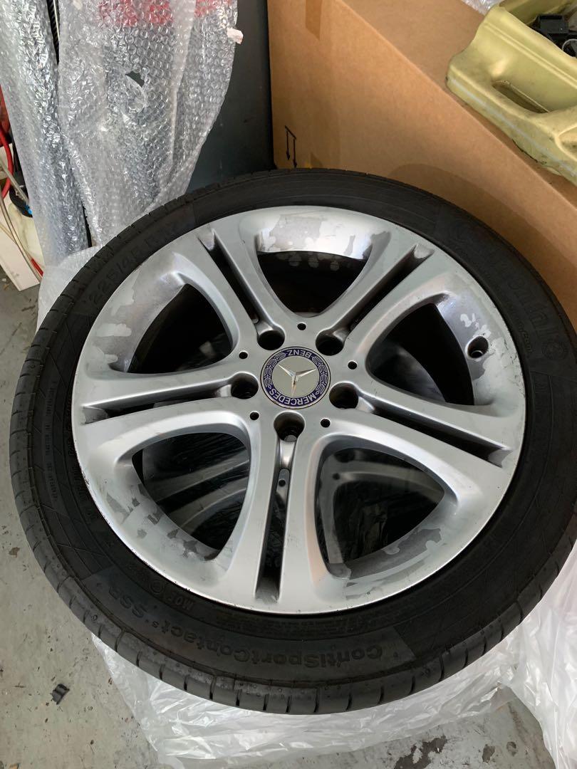 Original 17” Mercedes A180/A200 rims with tires, Car Accessories, Tyres ...