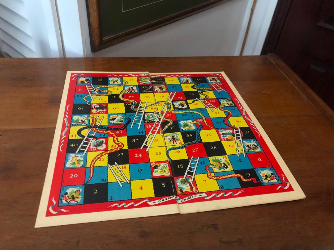 Original Snakes And Ladders Board 1940’s English, Hobbies & Toys ...