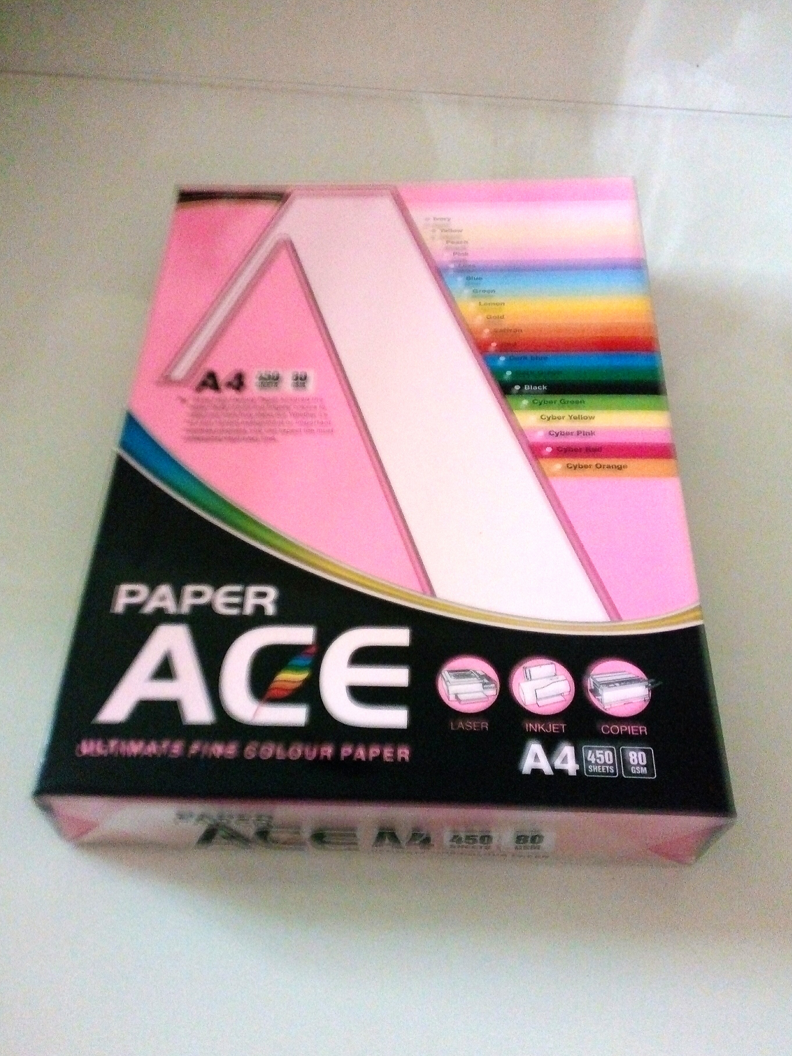 Paper Ace A4 cyber red 450 sheets 80gsm, Hobbies & Toys, Stationery ...