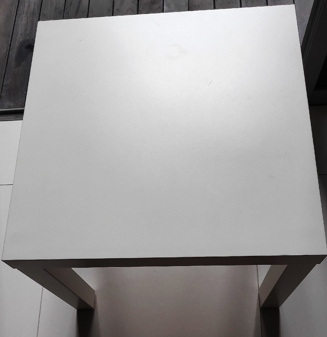 Pre-loved IKEA white square table, Furniture & Home Living, Furniture ...