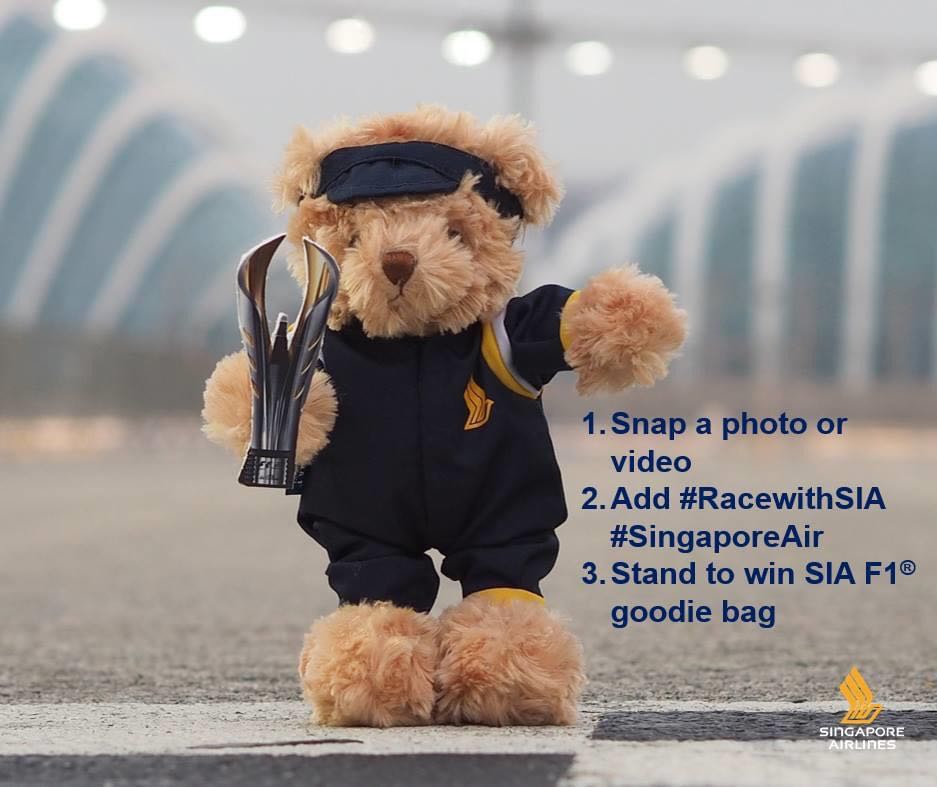 SIA Formula One F1 Teddy Bear, Hobbies & Toys, Toys & Games on Carousell