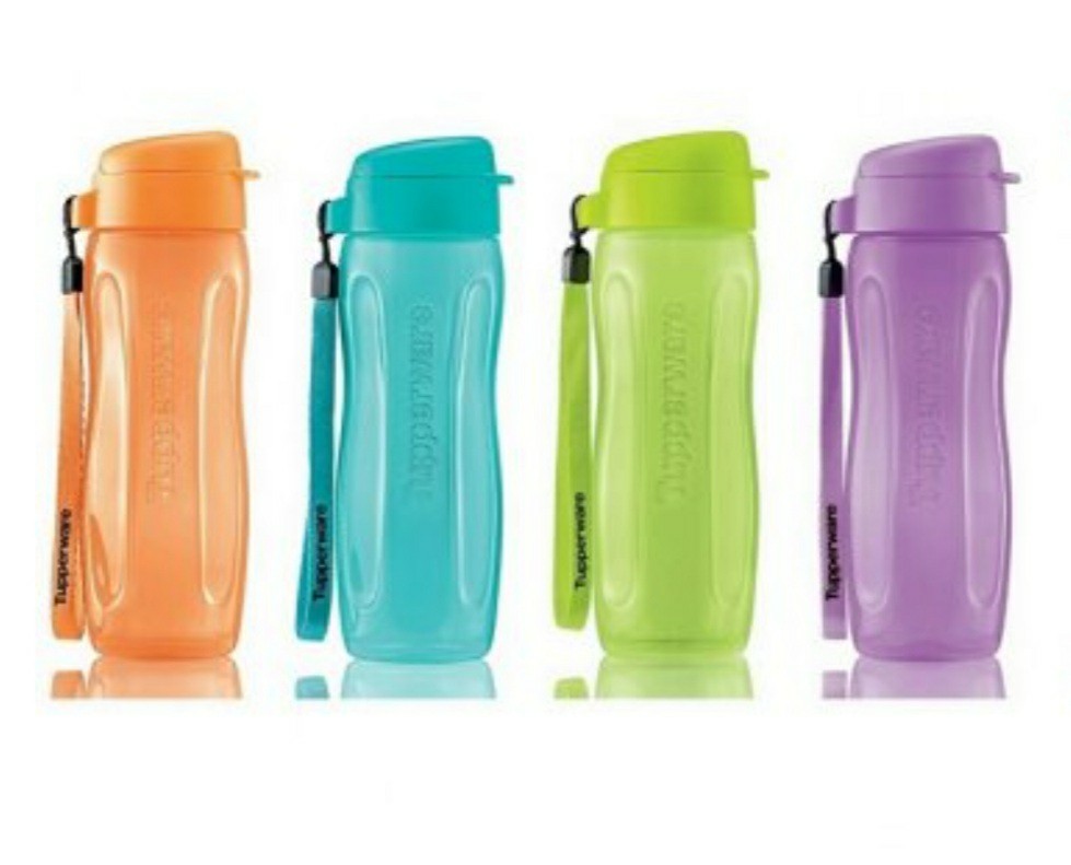 Tupperware Slim Eco Water Borttle Flip Top Cap 500ml, TV & Home ...