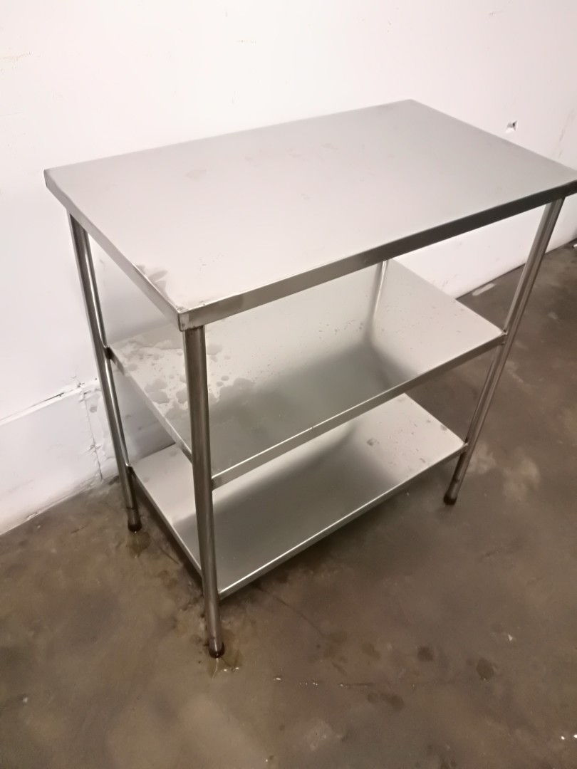 3 tier stainless steel table, Furniture & Home Living, Kitchenware ...