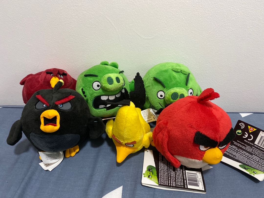 Angry Birds Plushie Collection, Toys & Games, Stuffed Toys on Carousell