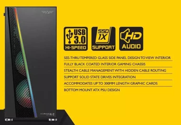 Armaggeddon-Kagami K2 Excellent ATX Gaming PC with RGB Lightning Effect ...