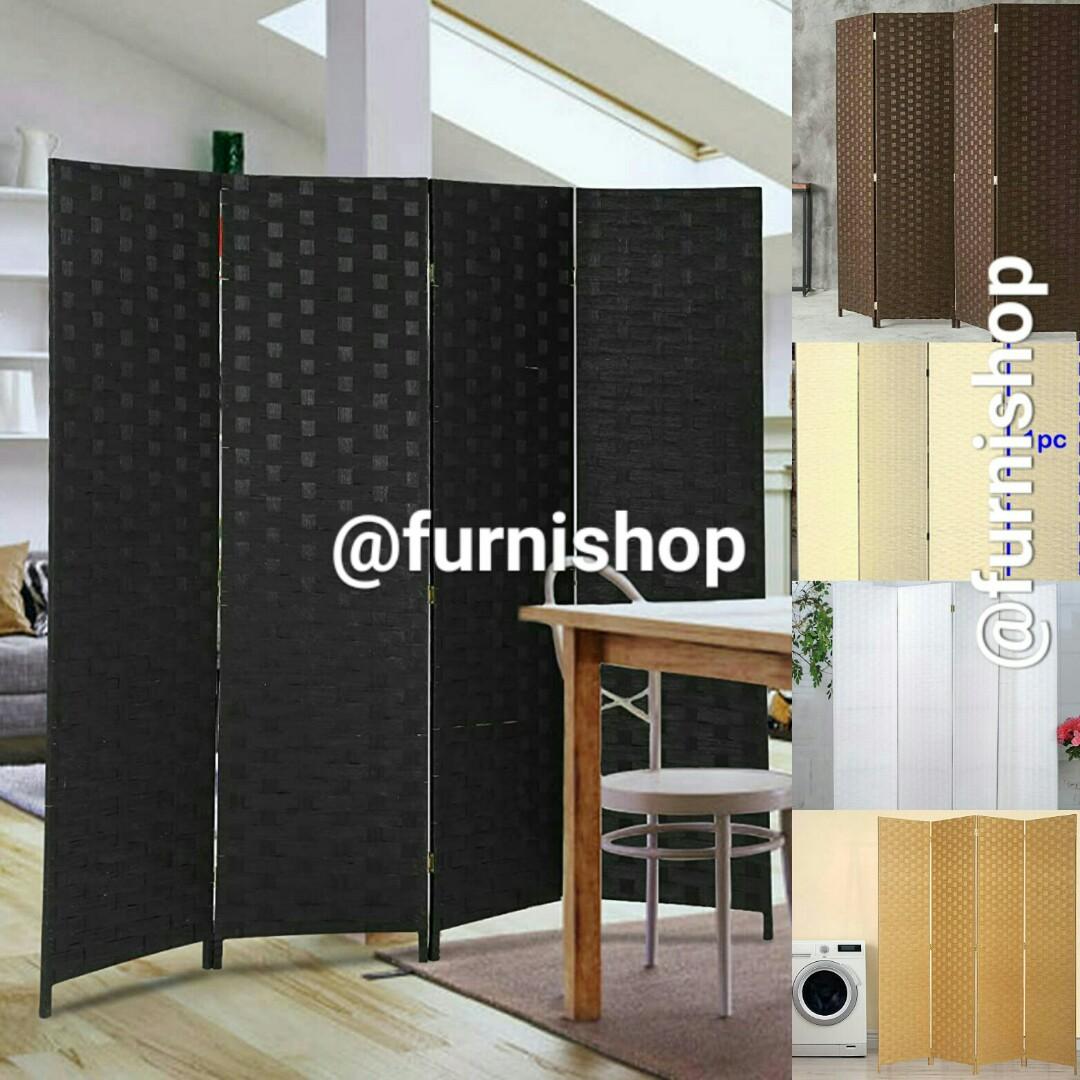 Double Layers Room Partition Privacy Screen Wall Divider, Furniture ...