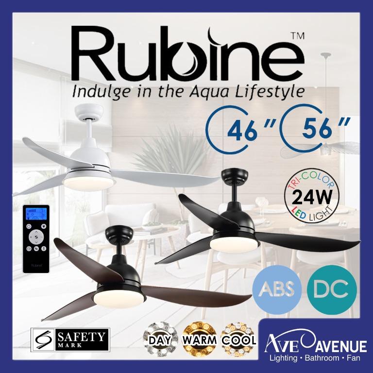 [With BASIC INSTALLATION!] RUBINE WON DC Motor Ceiling Fan with 3 Tone ...