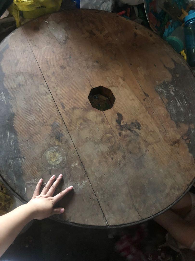 Gulong Gareta (Wooden Wheel) Tables- Balayong Wood, Furniture & Home ...