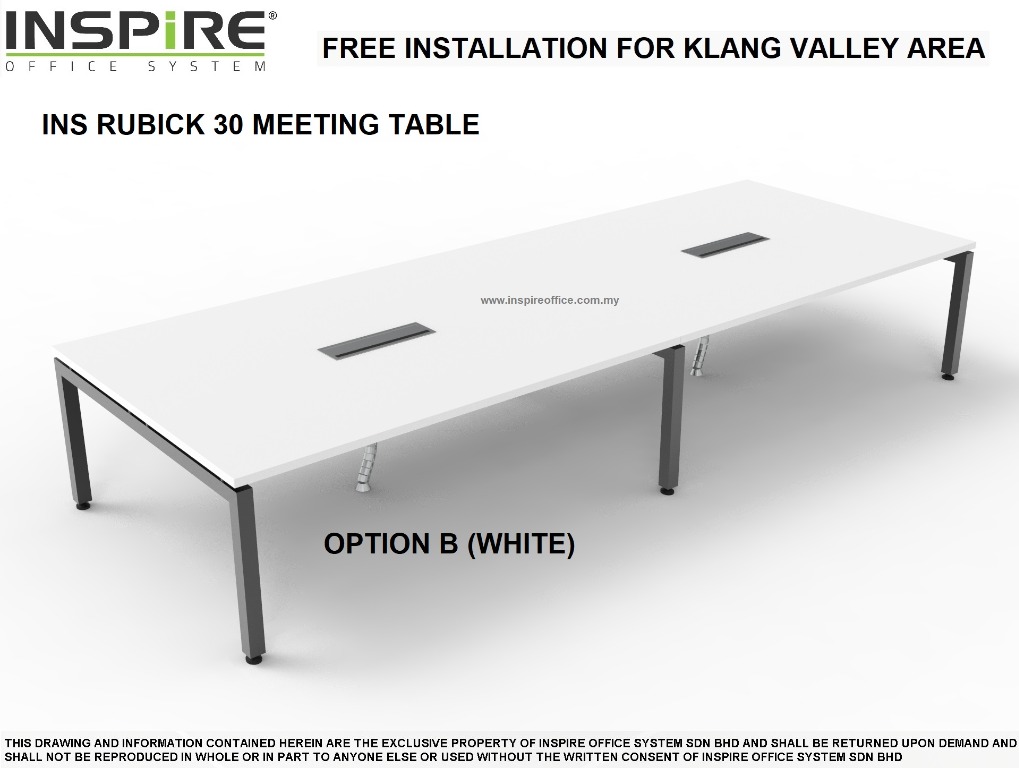 INS RUBICK 30 MEETING | CONFERENCE TABLE (WHITE), Furniture & Home ...