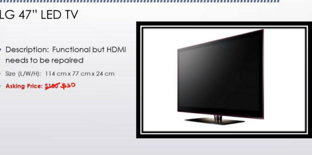 LG 47" LED TV sale, TV & Home Appliances, TV & Entertainment, TV on ...