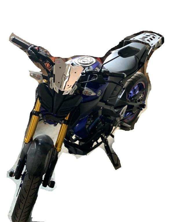 MT15 windshield windscreen aluminium mask MT-15 Yamaha, Motorcycles ...