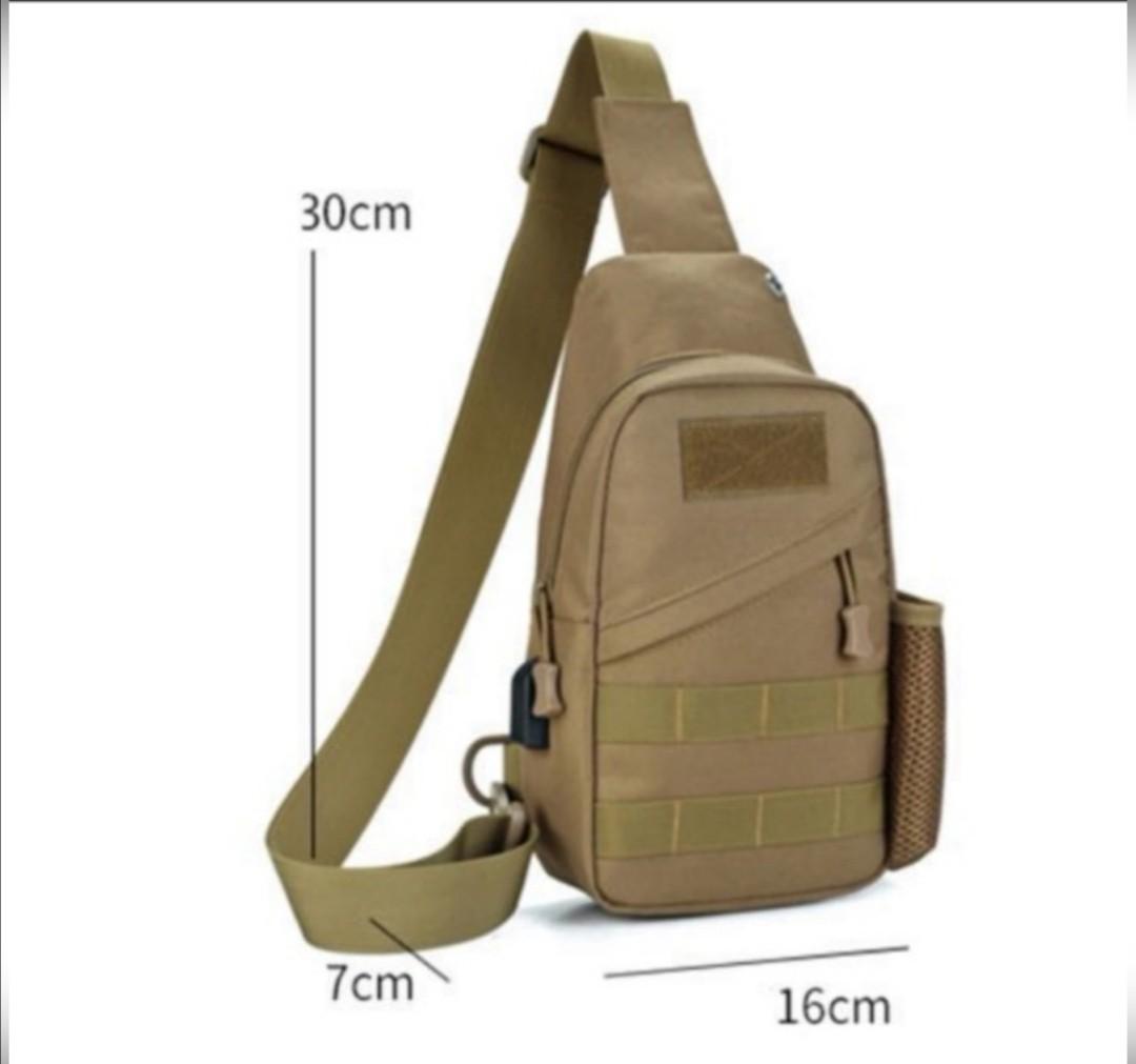 Outdoor Portable Sling Army Bag Military Chest Pack Tactical Small ...