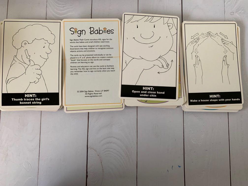 Sign Babies Flash Cards, Hobbies & Toys, Toys & Games on Carousell