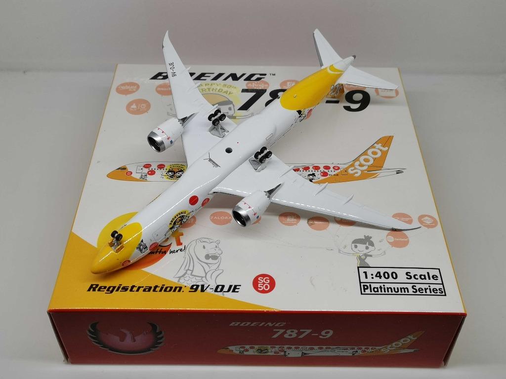 Singapore Scoot Airline Boeing 787-9 Dreamliner Model (1:400) [SG50 Special Edition], Hobbies ...