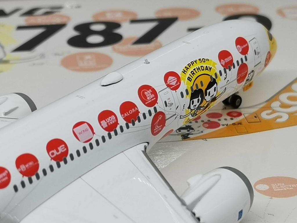 Singapore Scoot Airline Boeing 787-9 Dreamliner Model (1:400) [SG50 Special Edition], Hobbies ...