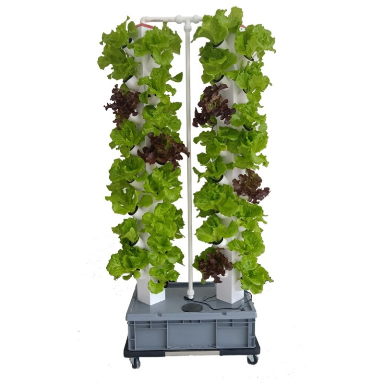 64 pots hydroponics vertical tower system for home, Furniture & Home ...