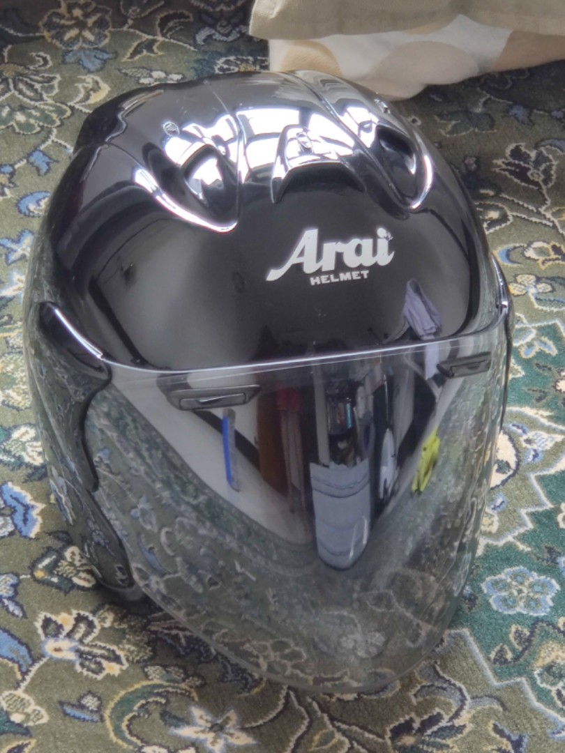 Arai Ram 3 Black, Motorcycles, Motorcycle Apparel on Carousell