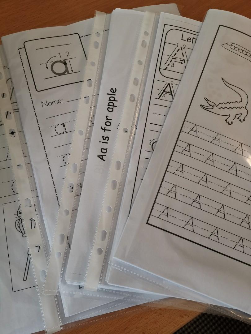 English - My 26 Alphabet Book From A to Z tracing recognise worksheet ...