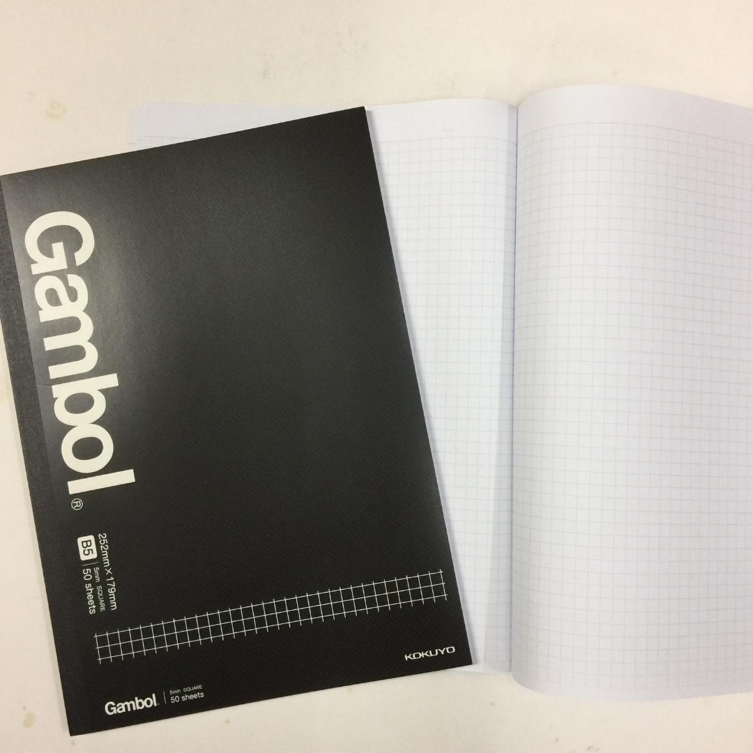 Gambol notebook square 5mm B5 $13@ /A5 $10@方格筆記簿, 興趣及遊戲, 手作＆自家設計, 文具 - Carousell