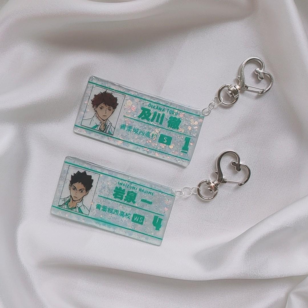 Haikyuu Customised Name Tag Keychain Oikawa/Kuroo/Bokuto/Kageyama ...