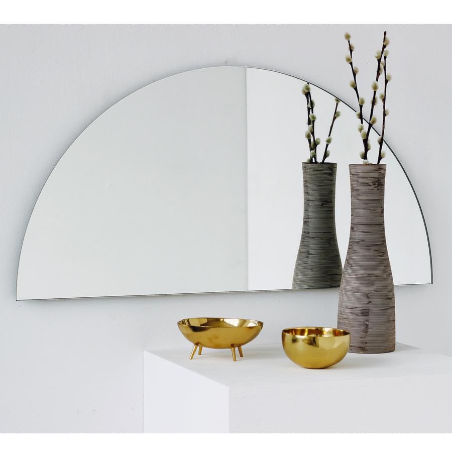 Half circle mirror 2x1ft, Furniture & Home Living, Home Decor, Mirrors ...