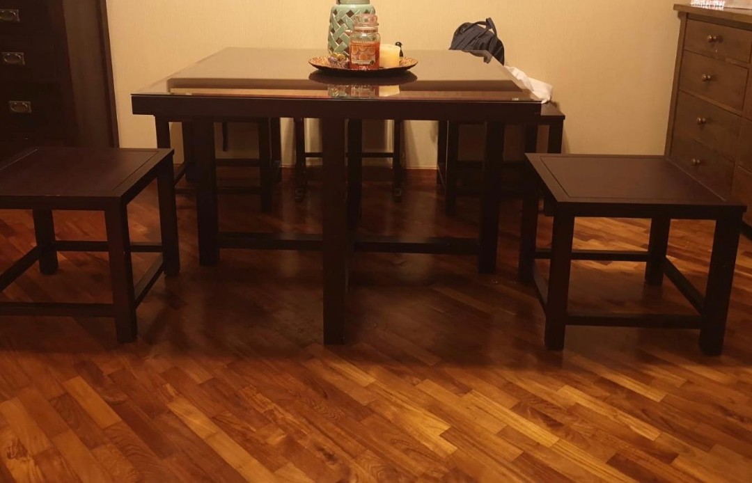 Japanese style dark wood square table., Furniture & Home Living ...