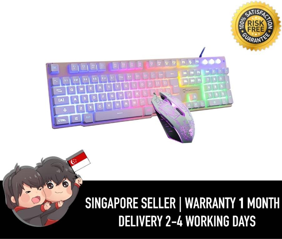 Kuiyn T6 Super Competitive Keyboard and Mouse WHITE, Computers & Tech ...