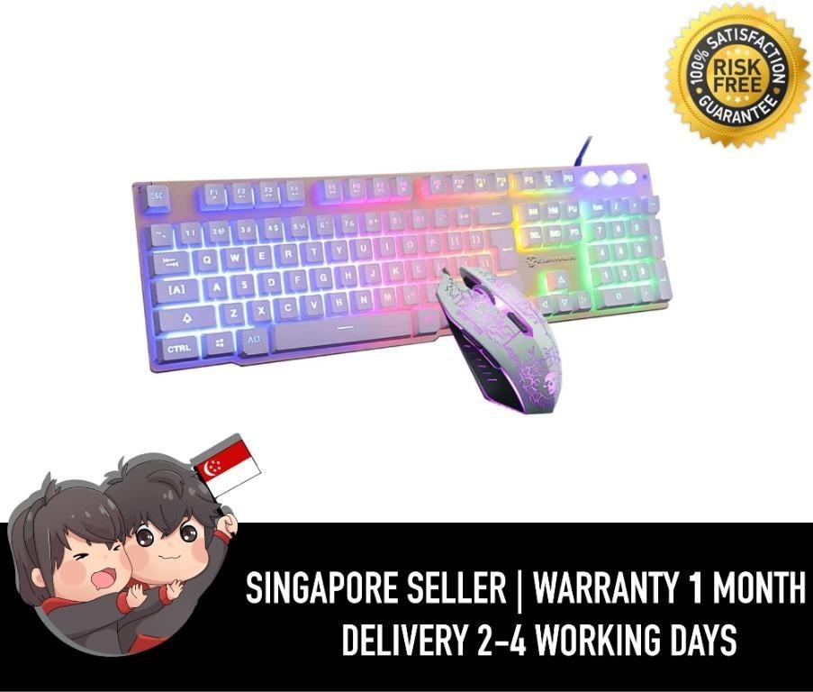 Kuiyn T6 Super Competitive Keyboard and Mouse WHITE, Computers & Tech ...