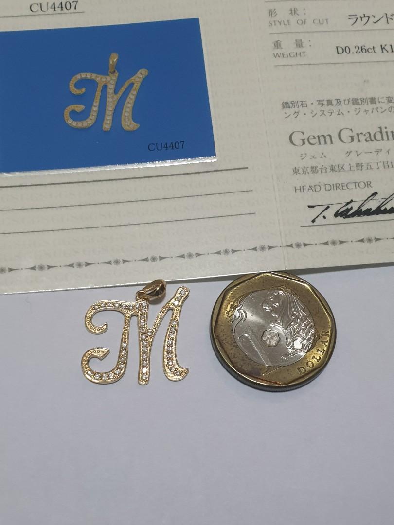 Letter M pemdant, Women's Fashion, Jewelry & Organisers, Necklaces on ...