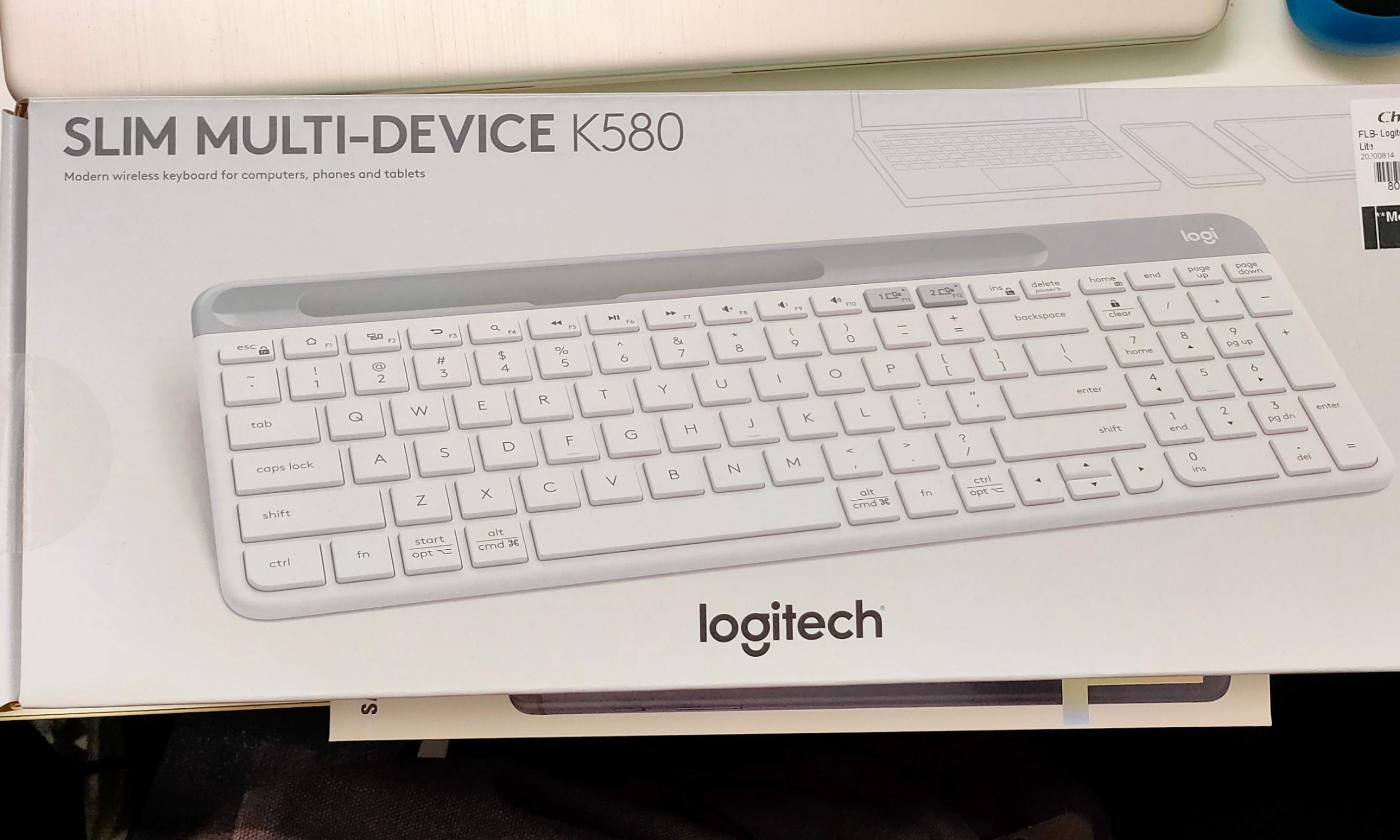 Logi Slim Multi-device wireless keyboard, Computers & Tech, Parts ...