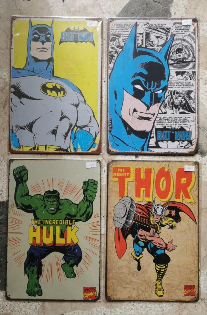 MARVEL and DC tin poster, Hobbies & Toys, Stationary & Craft, Art ...