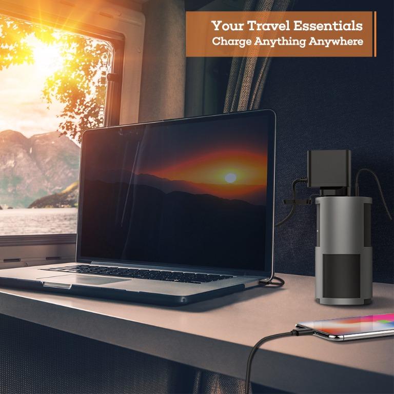 [NOVOO] 22500mAh AC Power Bank with 85Watts Max Output for laptops ...