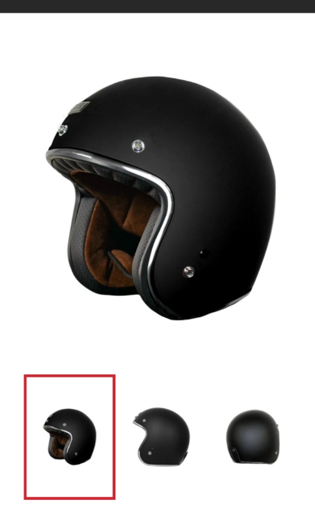 Origine Primo Solid Matt Black Helmet, Motorcycles, Motorcycle Apparel ...