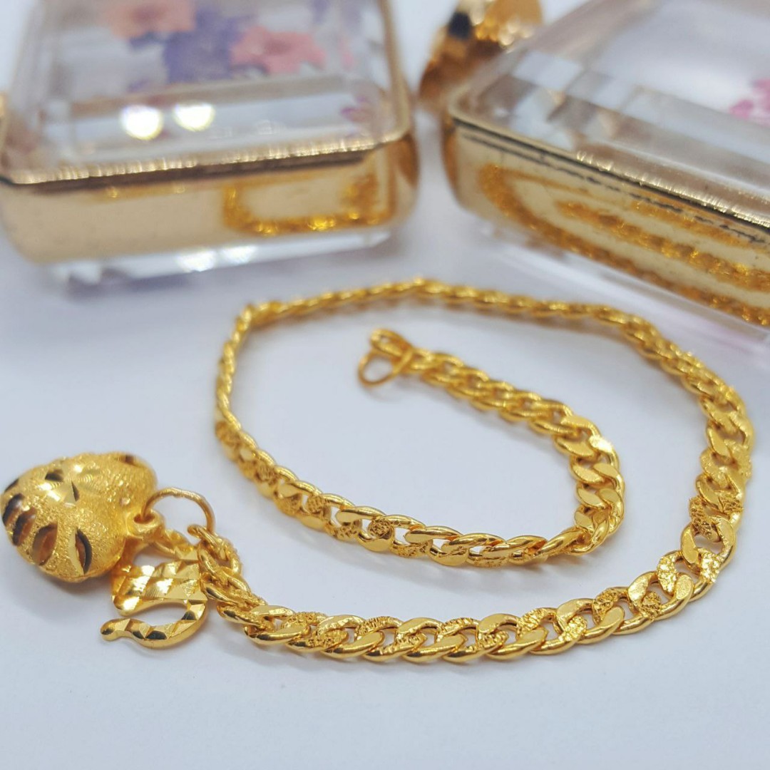 Rantai Tangan Emas 916, Women's Fashion, Jewelry & Organisers ...