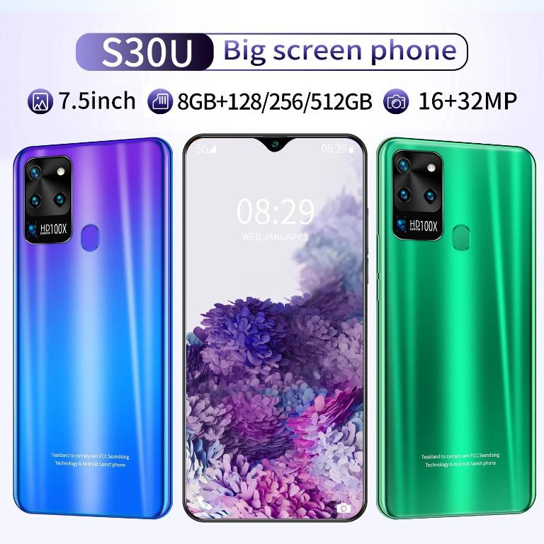 S30u 7.5 inch smartphone 8GB RAM 256GB ROM Smart Phone Face ID ...