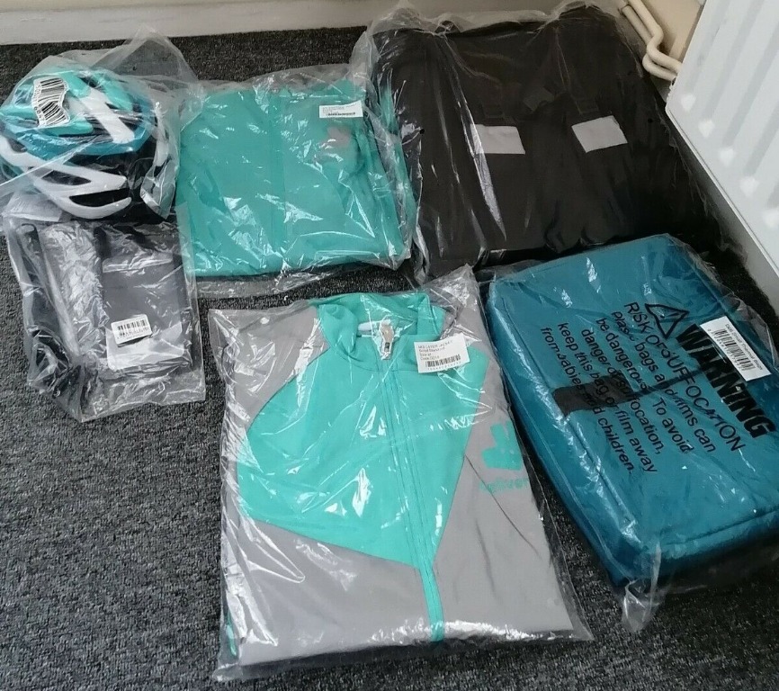 Selling Brand New deliveroo rider equipment kit for $50, Everything ...