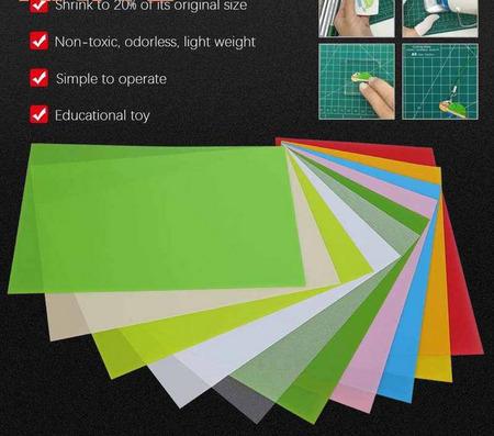 DIY Translucent Transparent Color Shrink Film Sheets Shrinkable Paper ...