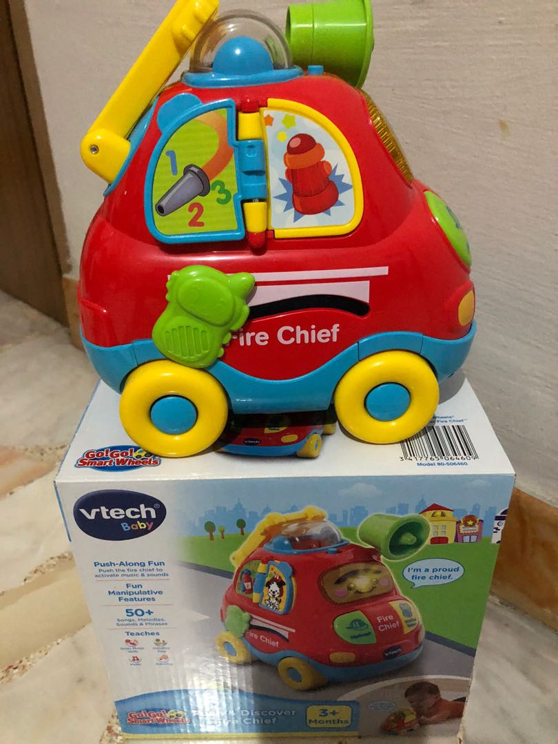 Vtech Push & Discover Fire Chief, Hobbies & Toys, Toys & Games on Carousell