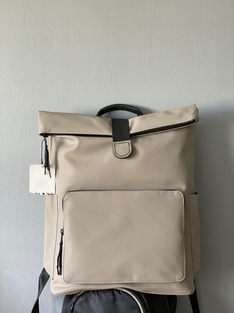 ZARA Rubberised Backpack, Men's Fashion, Bags, Backpacks on Carousell