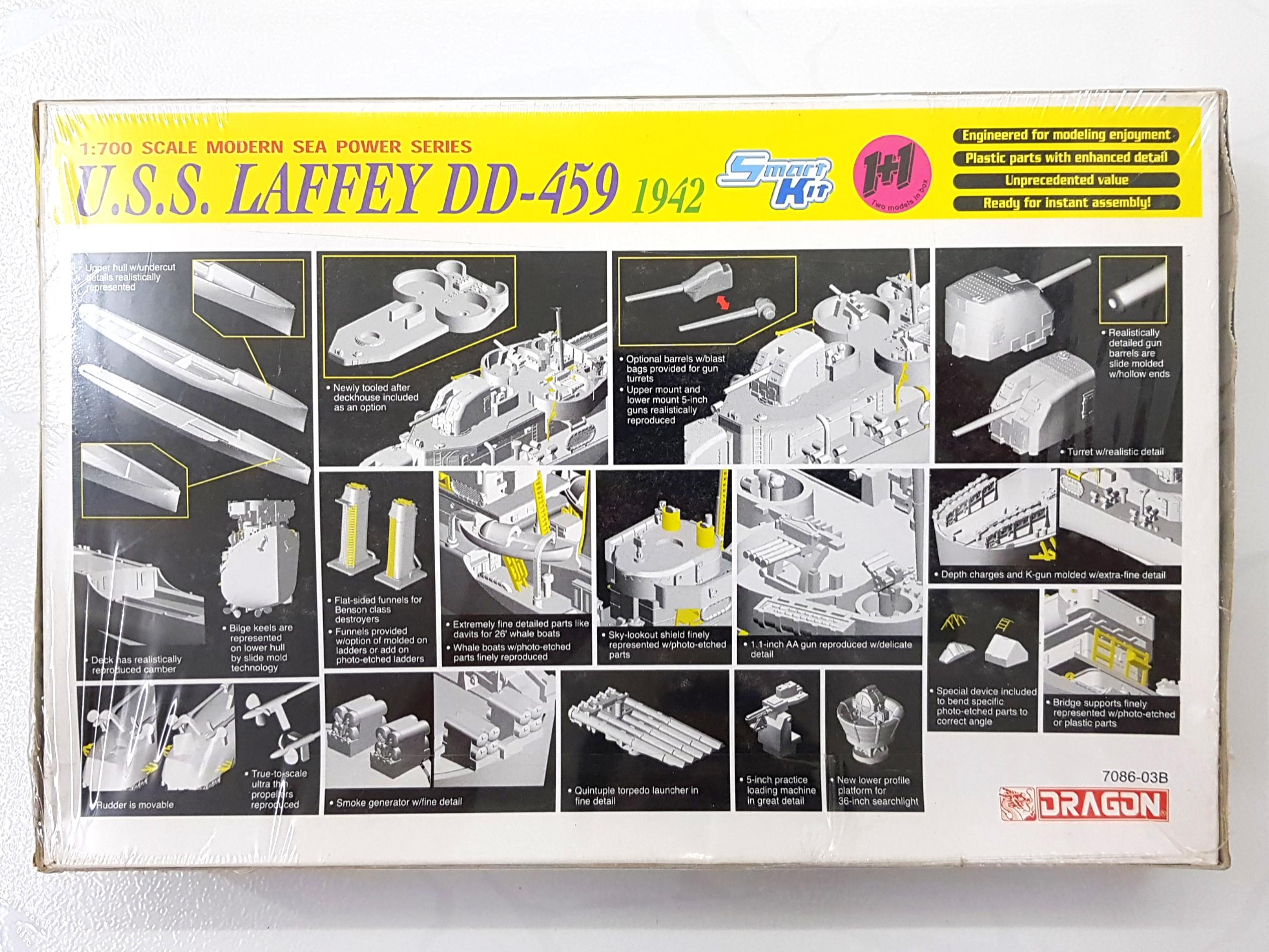1/700 #7086 Dragon 2-in-1 smart kit c/w USS Laffey DD-459 & USS ...