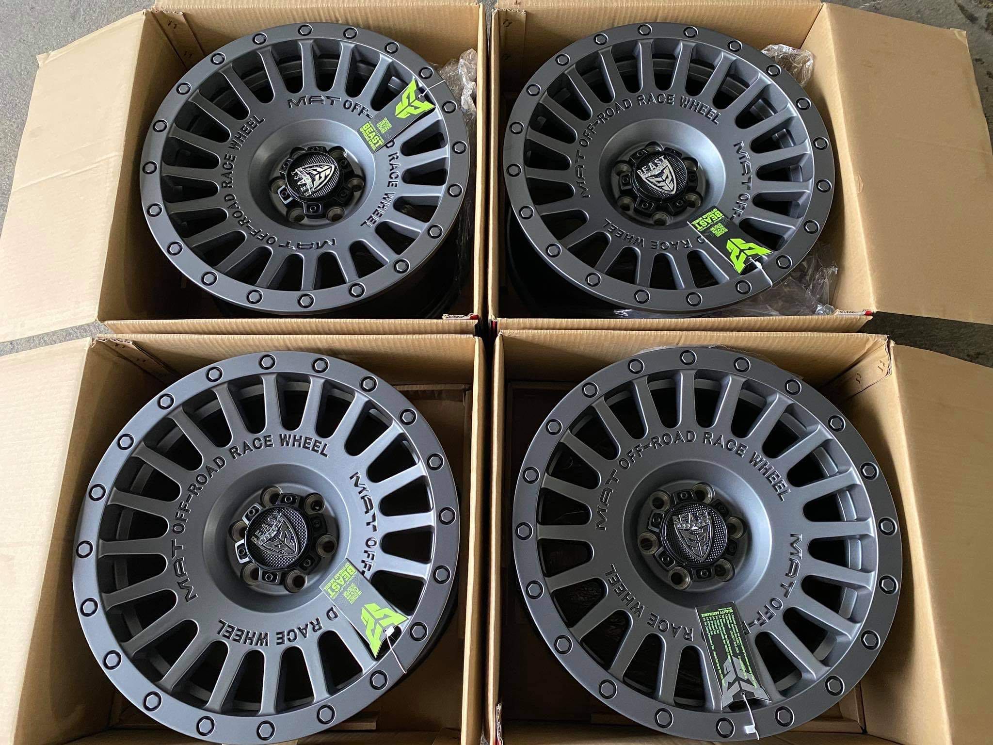 17" Beast 1908P Gray Mags 6Holes pcd 114 Bnew orig fit Navara and Terra ...