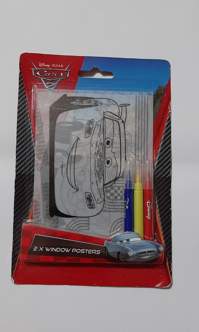Disney Pixar Cars Lightning Mcqueen 2x Window Posters Coloring Art ...