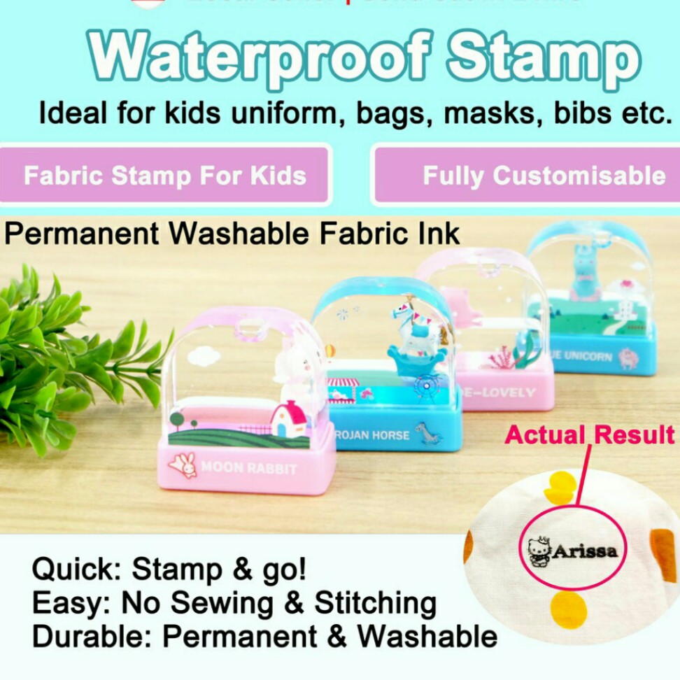 Waterproof name chop clothes stamp washable nurse permanent cloth ...