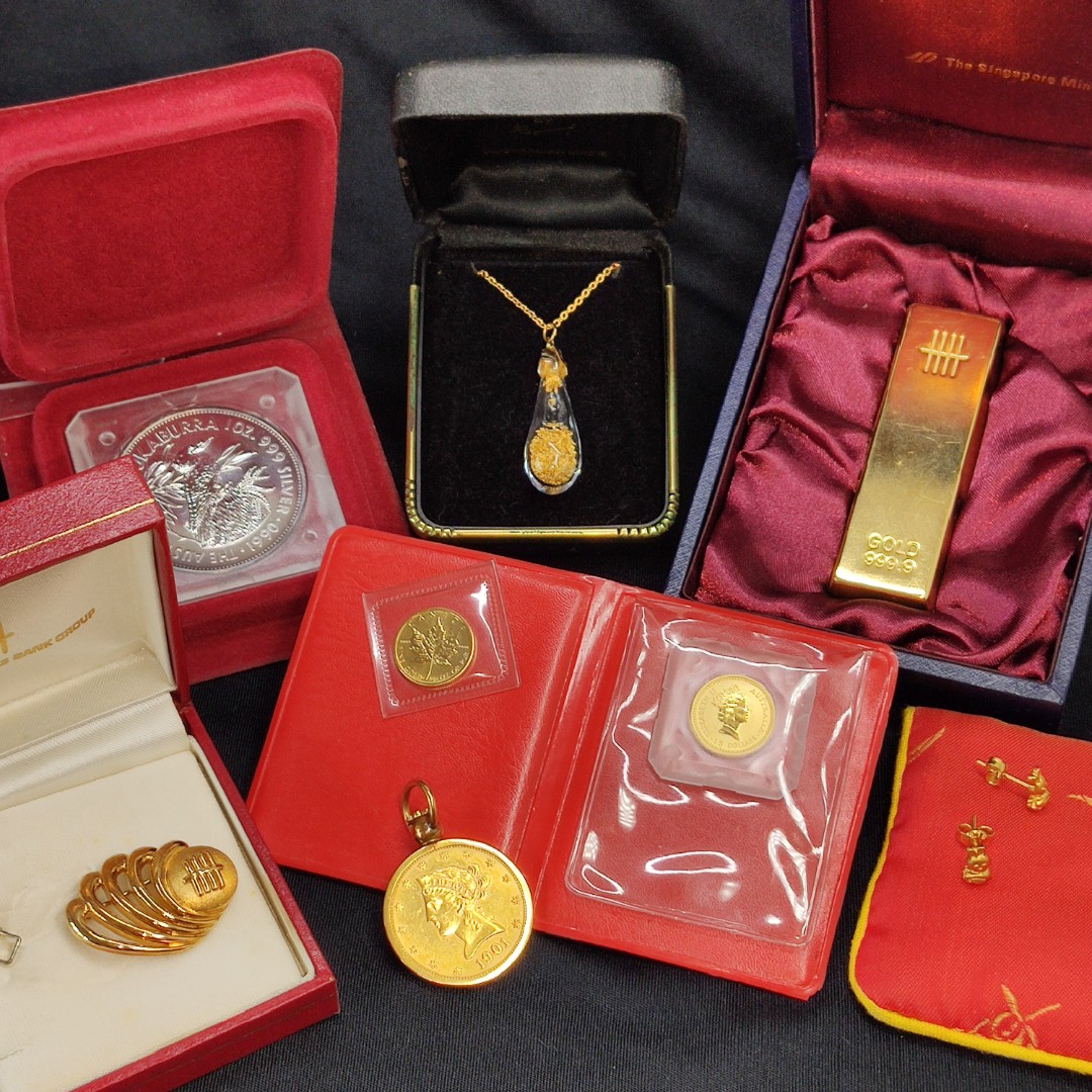 Gold & Silver, 1901 coin, Gold Maple coin, Gold Kangaroo Nugget Coin ...
