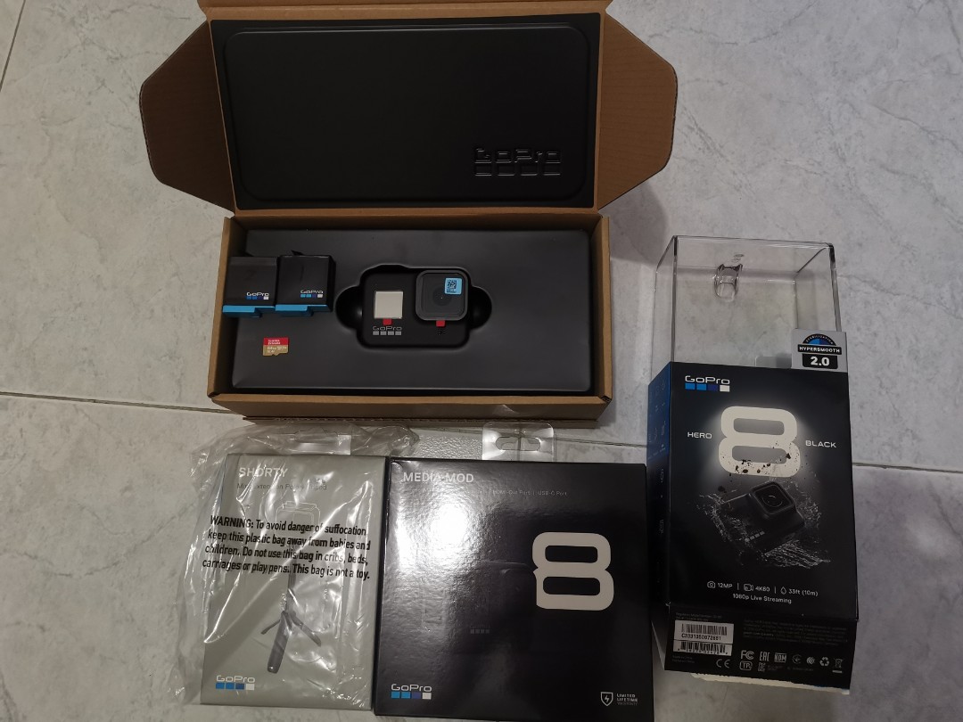 Gopro Hero 8 + media mod, Photography, Photography Accessories, Other ...