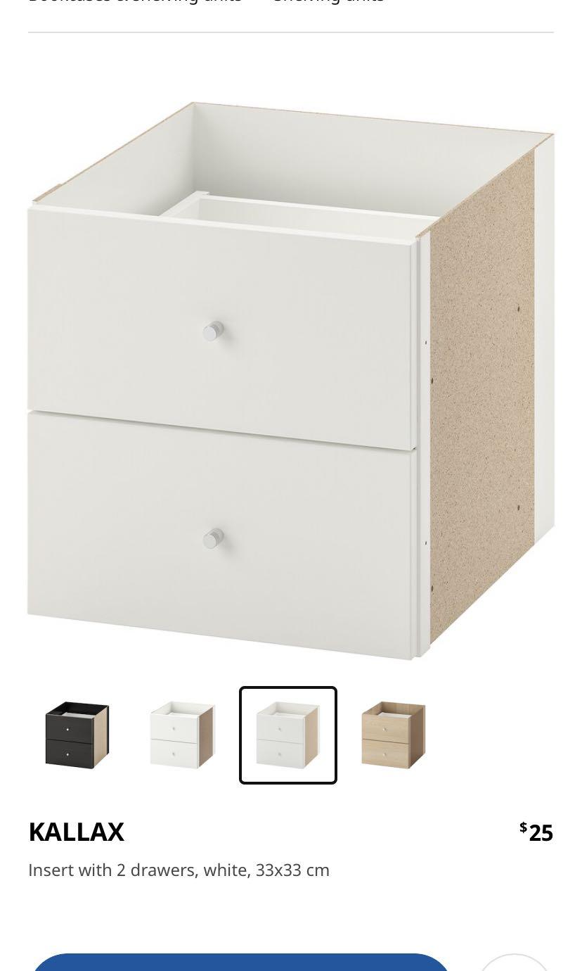 Ikea Kallax Insert with 2 Drawers, Furniture & Home Living, Furniture ...