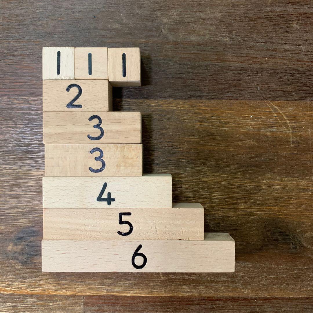 [Japan] wooden number blocks math montessori learning, Babies & Kids ...